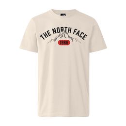 T-Shirt The North Face Gr. M, weiß (weiß dune), Herren, Jersey, Obermaterial: 100% Baumwolle, unifarben, bedruckt, Shirts