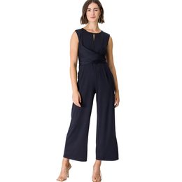 Overall Zero "Zero Jumpsuit mit Raffung" Gr. 38, Normalgrößen, blau (night sky) Damen Overalls drapiert gerafft