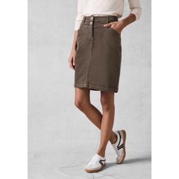 Minirock Cecil Gr. 31, braun (sporty taupe) Damen Röcke mit Schlitz