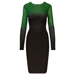 Kraimod Kleid Damen Gr&ouml;&szlig;e 34 gr&uuml;n / schwarz