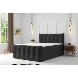 M-Punkt GmbH Boxspringbett PORTO mit Bettkasten 180 x 200 cm Webstoff - versch. Ausf&uuml;hrungen