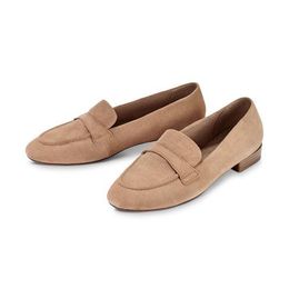 Tchibo Loafer aus Veloursleder - Cognac - Gr.: 37