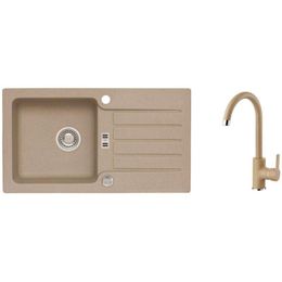 Alveus Sets - Spüle-Set Niagara 30 und Armatur Tonia, beige SETA152