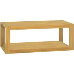 vidaXL - Wand-Badregal 90x45x35 cm Massivholz Teak