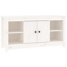 TV-Schrank Weiß 103x36,5x52 cm Massivholz Kiefer vidaXL