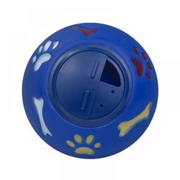 1 Stück Welpenspielzeug, Leckerliball für Hunde, blau, 7 cm, Leckerlispender für Welpen, interaktives Trainingsspielzeug