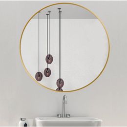 Badezimmerspiegel mit 60 cm Durchmesser, goldene runde Form ohne Licht, schön und elegant für den Heimgebrauch