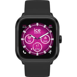 Ice Watch Smartwatch ICE-WATCH "ICE smart 2.0 - 1.7" Smartwatches schwarz Armbanduhr, Damenuhr, Silikonarmband, Bluetooth, Schrittzähler