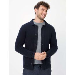 Strickjacke Brax "Style JAYDEN" Gr. M, blau (dunkelblau) Herren Strickjacken