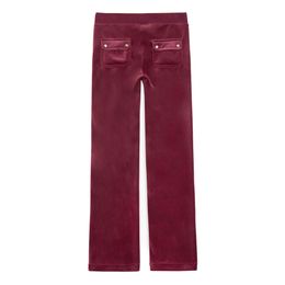 Sweathose Juicy Couture "DEL RAY PANT Damen" Gr. L, EURO-Größen, rot (tawny port), Damen, 95% POLYESTER 5% ELASTAN, Hosen, Trainingshose Damen, Sweathose, Velour, Jogginghose mit Glitzer, Sale