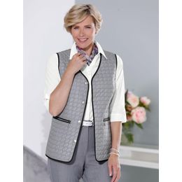 WITT Damen Steppweste mit Reißverschluss-Taschen, steingrau, Größe 42