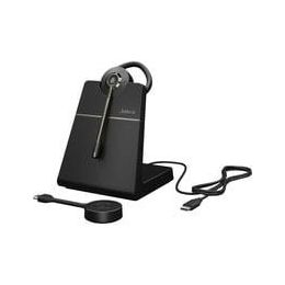 Jabra Engage 55 SE - USB-C MS Convertible, Headset schwarz, Mono, USB-C, MS, mit Ladestation