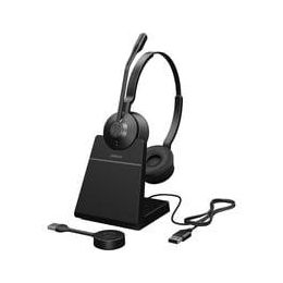 Jabra Engage 55 SE - USB-A UC Stereo, Headset schwarz, Stereo, USB-A, UC, mit Ladestation