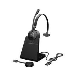 Jabra Engage 55 SE - USB-A MS Mono, Headset schwarz, Mono, USB-A, MS, mit Ladestation