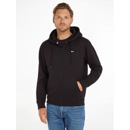 Kapuzensweatjacke Tommy Jeans "TJM REGULAR FLEECE ZIP HOODIE" Gr. L (52/54), schwarz Herren Sweatjacken