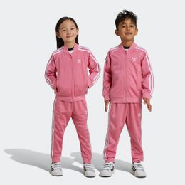 Trainingsanzug adidas originals "SST TRACKSUIT" Gr. 110, rosa (rose tone) Kinder Sportanzüge