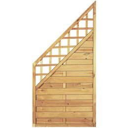 TETZNER & JENTZSCH T&J Sichtschutzzaun Maxi-Massiv Anschluss Sichtschutz Lamellenzaun, 90x180/90 cm