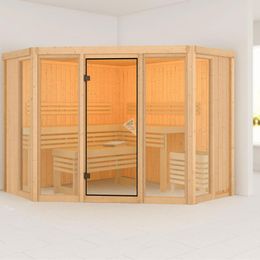 Karibu Sauna Alcinda, ohne Ofen, ohne Dachkranz