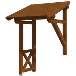 Skan Holz Vordach Potsdam Dach mit Seitenteil Nussbaum, Typ 3