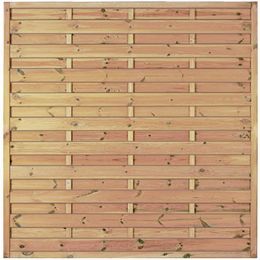 TETZNER & JENTZSCH T&J Sichtschutzzaun Maxi-Massiv Sichtschutz Lamellenzaun, 180x180 cm