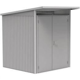 BioHort Gerätehaus AvantGarde silber-metallic Geräteschuppen, Doppeltür schmal, A1 (180x220 cm)