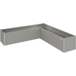 BioHort Pflanzbeet Belvedere L-Form quarzgrau-metallic, L 200, Mini (45 cm)