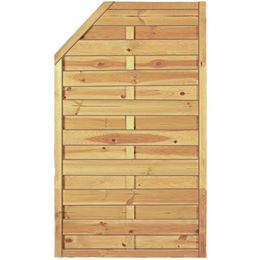 TETZNER & JENTZSCH T&J Sichtschutzzaun Maxi-Massiv Stufe Sichtschutz Lamellenzaun, 90x150/120 cm