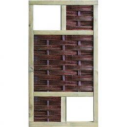 TETZNER & JENTZSCH T&J LABO-3D Weidengeflechtzaun Sichtschutz, 2 Fenster oben+unten