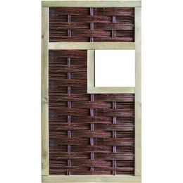 TETZNER & JENTZSCH T&J LABO-3D Weidengeflechtzaun Sichtschutz, 1 Fenster mittig