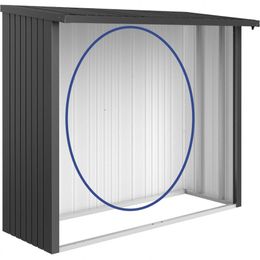 BioHort Rückwand Kaminholzregal Woodstock dunkelgrau-metallic, 230 (217,5x196,5 cm)