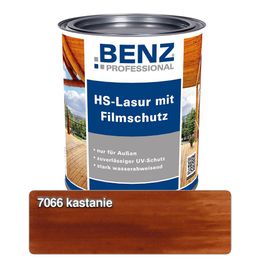 BENZ PROFESSIONAL HS-Lasur mit Filmschutz Holzschutzmittel, 2,5 l, Kastanie