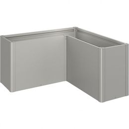 BioHort Pflanzbeet Belvedere L-Form quarzgrau-metallic, L 150 , Maxi (77 cm)