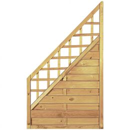 TETZNER & JENTZSCH T&J Sichtschutzzaun Maxi-Massiv Anschluss Sichtschutz Lamellenzaun, 90x150/60 cm
