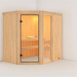 Karibu Sauna Fiona 1, ohne Ofen, ohne Dachkranz