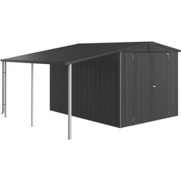 BioHort Seitendach Gerätehaus Europa dunkelgrau-metallic, 6/7 (150x300 cm)