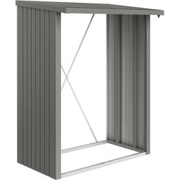 BioHort Kaminholzregal Woodstock quarzgrau-metallic, 150 (157x199x102 cm)