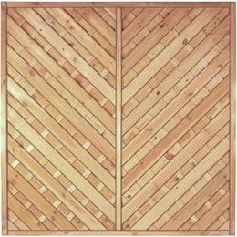 TETZNER & JENTZSCH T&J Sichtschutzzaun Maxi-Diagonal Sichtschutz Lamellenzaun, 180x180 cm