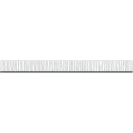 TraumGarten Sichtschutzzaun SYSTEM Dekorprofil LINEA Silber inkl. Adapter, 15 cm