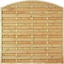 TETZNER & JENTZSCH T&J Sichtschutzzaun Maxi Bogen Sichtschutz Lamellenzaun, 180x180/160 cm