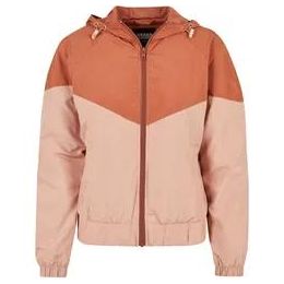 Anorak Urban Classics "Urban Classics Damen Ladies Arrow Windbreaker" Gr. 4XL, bunt (terracotta, amber) Damen Jacken