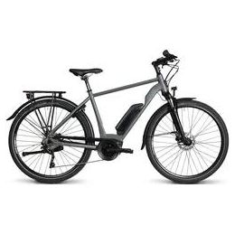 E-Bike Hawk BIKES "E-Trekking 500 Gent" E-Bikes Gr. 57cm, 28 Zoll (71,12cm), grau Pedelec, Elektrofahrrad für Damen u. Herren