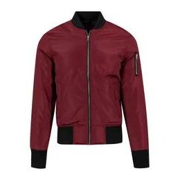 Allwetterjacke Urban Classics "Urban Classics Herren 2-Tone Bomber Jacket" Gr. 5XL, rot (burgundy, schwarz) Herren Jacken