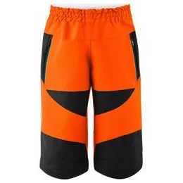 Fahrradhose Gonso "PORDOI" Gr. 140, Normalgrößen, orange (neonorange) Kinder Hosen Bike-Shorts, MTB-Radhose mit Taschen, Sitzpolster und Gummibund