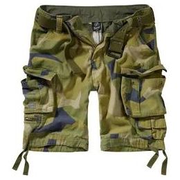 Cargoshorts BRANDIT "Brandit Herren Savage Vintage Cargo Shorts" Gr. 5XL, US-Größen, grün (woodcamo) Herren Hosen