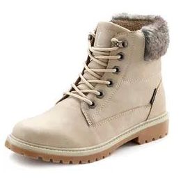 Stiefelette Lascana Gr. 40, beige Damen Schuhe wind- & wasserabweisend,Winterboots, Outdoorstiefel, Winterstiefelette