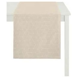 Tischdecke Apelt "7901 Uni" Gr. 1, beige (natur), B:85cm L:85cm, Polyester, Viskose, Tischdecken, Fleckschutz