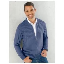 Strickjacke CLASSIC Gr. 62, blau (mittelblau) Herren Strickjacken