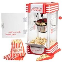 Salco Popcornmaschine "Coca-Cola SNP-27CC" Popcornmaschinen Großer Zubereitungsbehälter von 60 ml mit integriertem Heizsystem rot