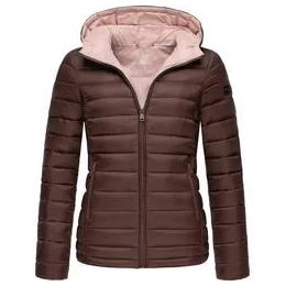 Steppjacke Marikoo "Luci" Gr. S (36), braun Damen Jacken modische Übergangsjacke mit großer Kapuze