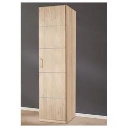 Kleiderschrank Priess "Bilbao", braun (struktureichefarben hell), B:48cm H:193cm T:54cm, Holzwerkstoff, Schränke, Drehtürenschrank Kleiderschrank, Türanschlag links oder rechts